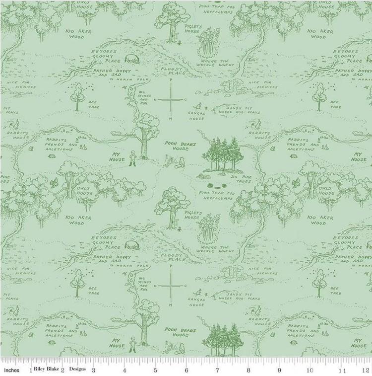 Winnie The Pooh - Riley Blake - C17001-GREEN - Map